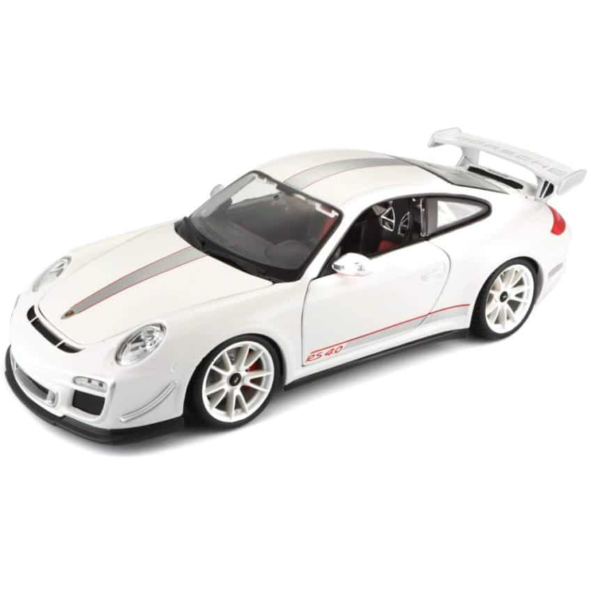 Burago Porsche 911 GT3 RS 4.0, White 1/18 Diecast Model - The Model Shop