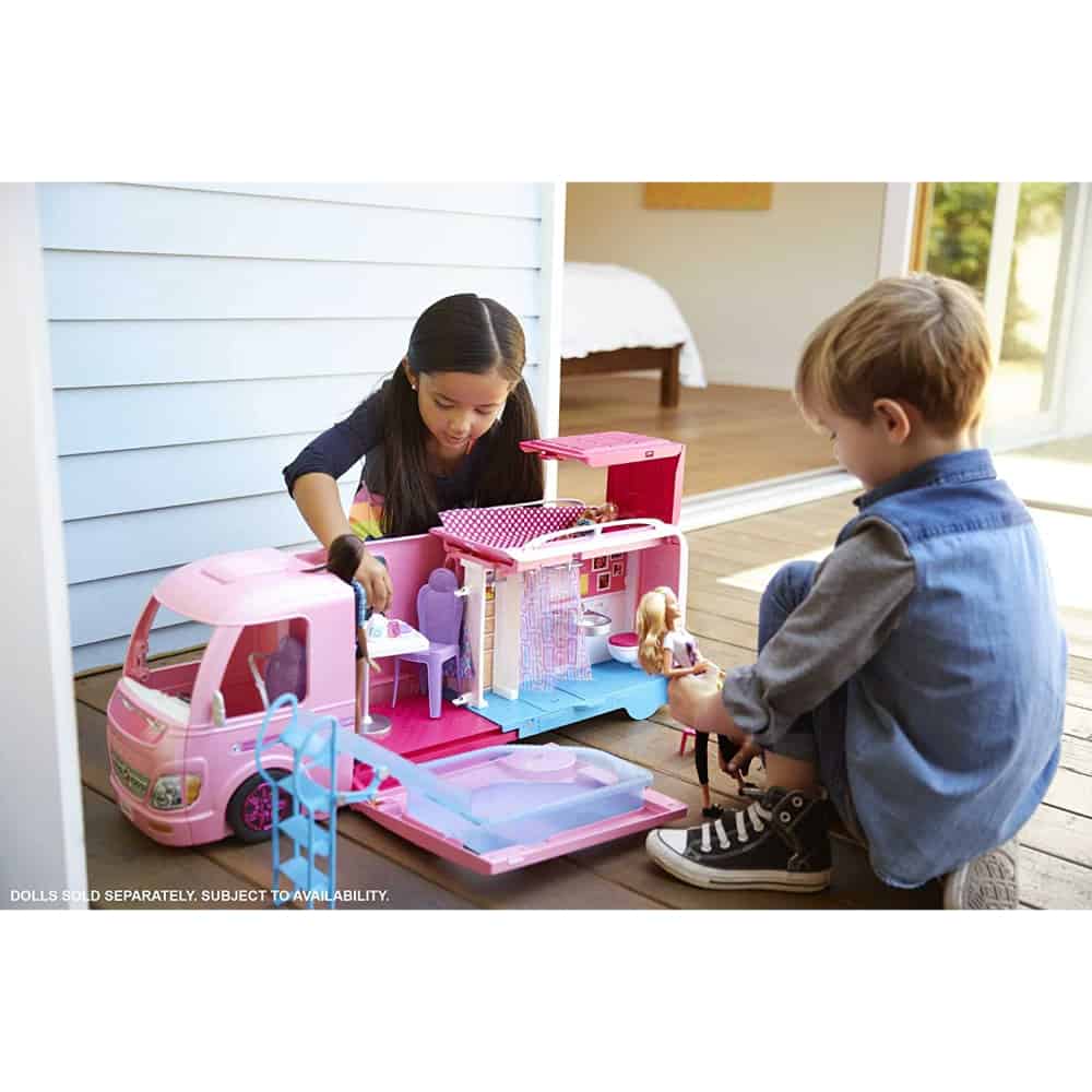 Barbie DreamCamper Playset - Transforming Van with Fold-Out Campsite ...