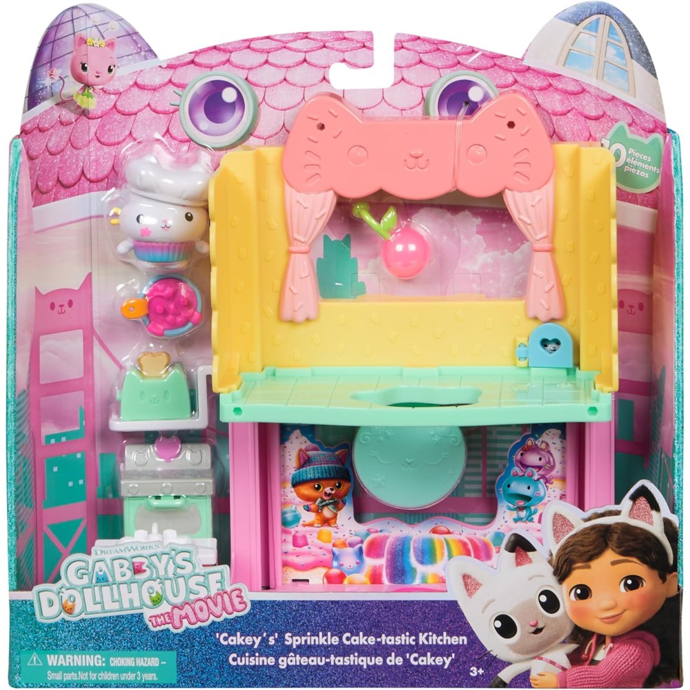 Gabby's Dollhouse: The Movie Cakey's Sprinkle Cake-tastic Kitchen - The ...